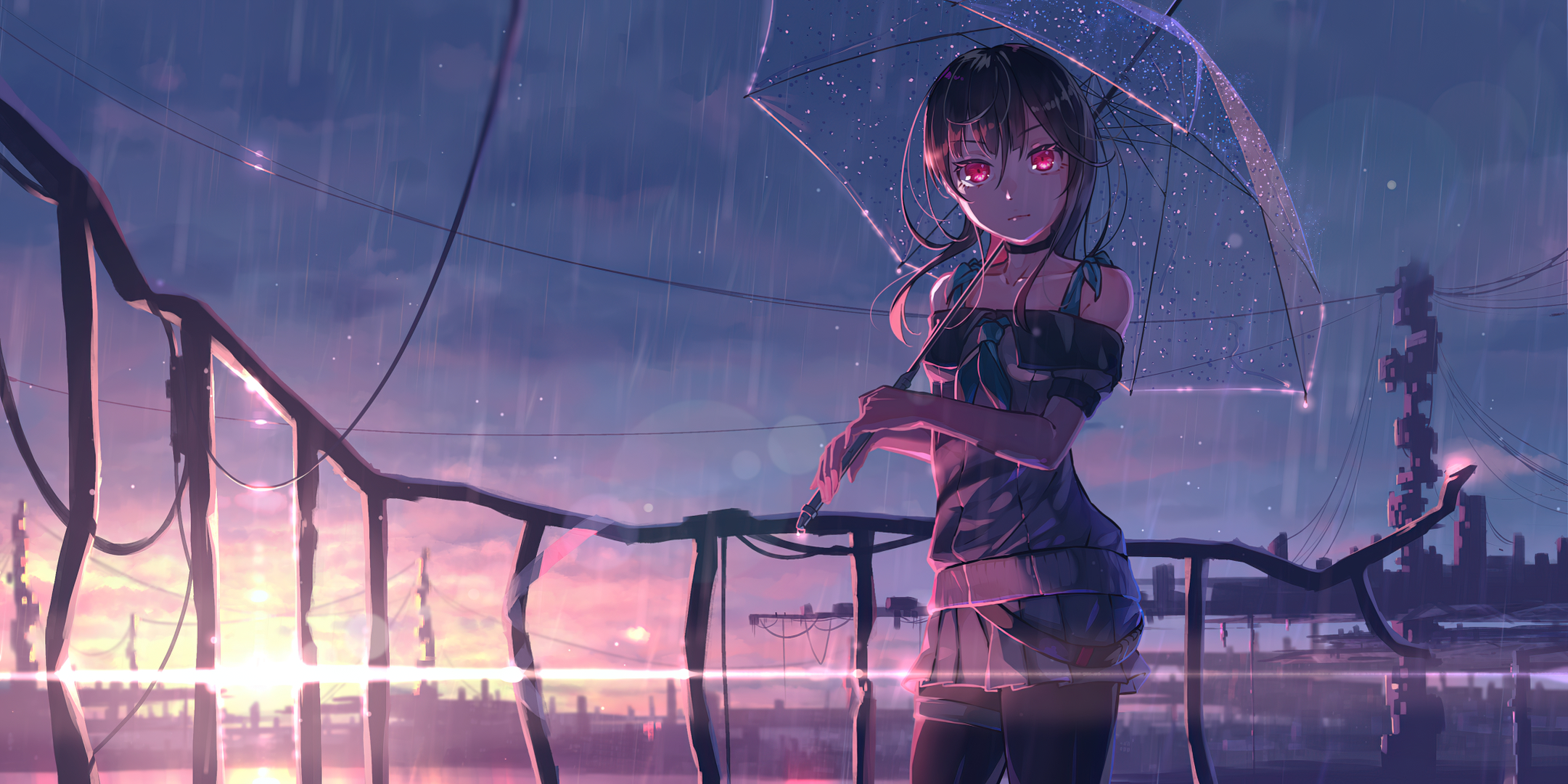 2560 x1440 Red Eye Anime Girl 1440P Resolution Wallpaper, HD Anime 4K ...