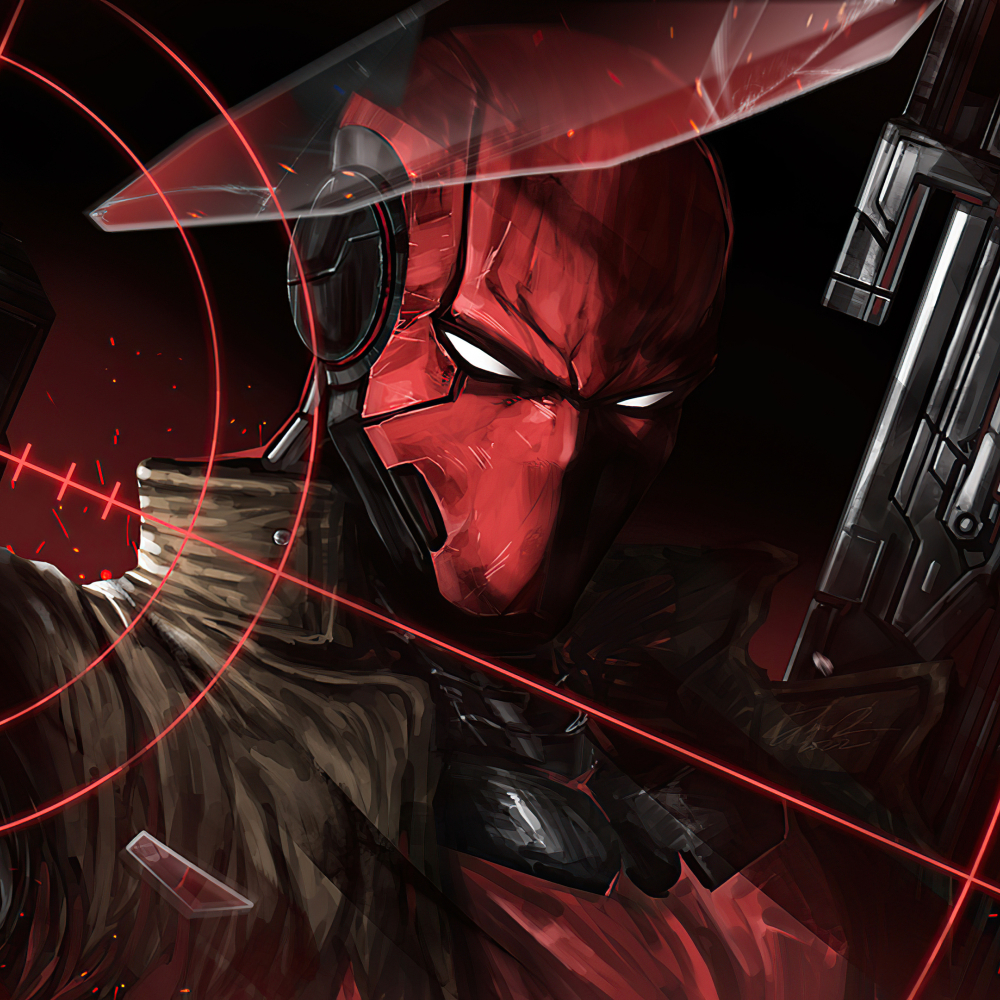 1000x1000 Resolution Red Hood 4k Superhero Digital Art 1000x1000 ...