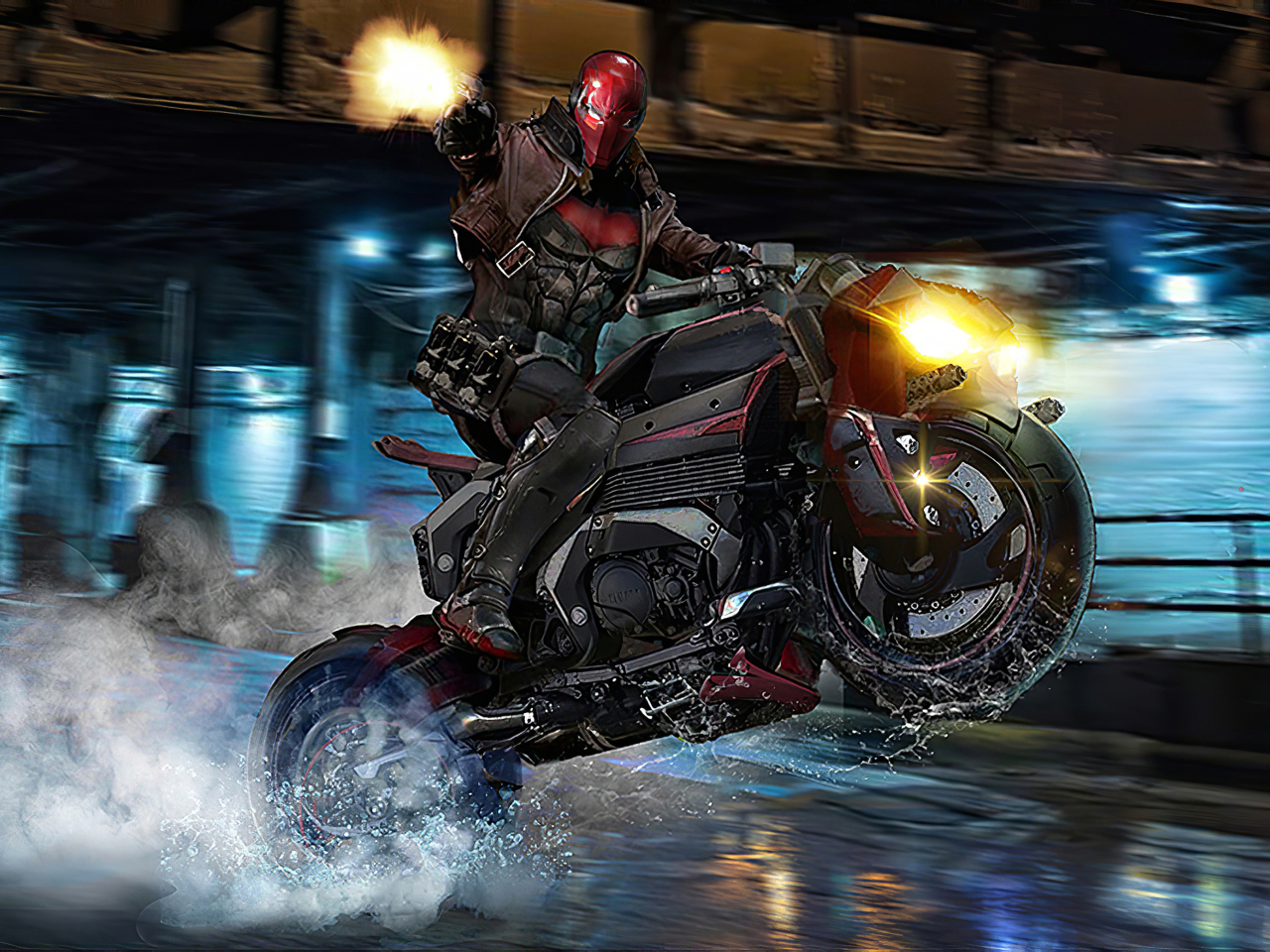 1280x960 Red Hood On Bike 1280x960 Resolution Wallpaper, HD Superheroes ...