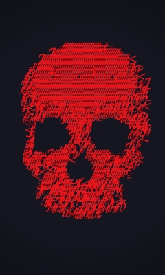 240x400 Resolution Red Skull Ascii Acer E100,Huawei,Galaxy S Duos,LG ...