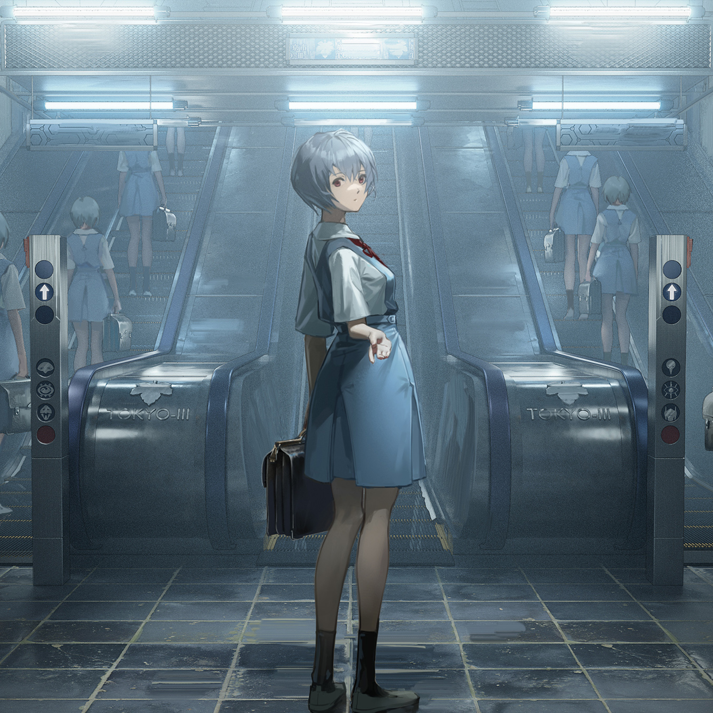2480x2480 Resolution Rei Ayanami 4K 2480x2480 Resolution Wallpaper ...
