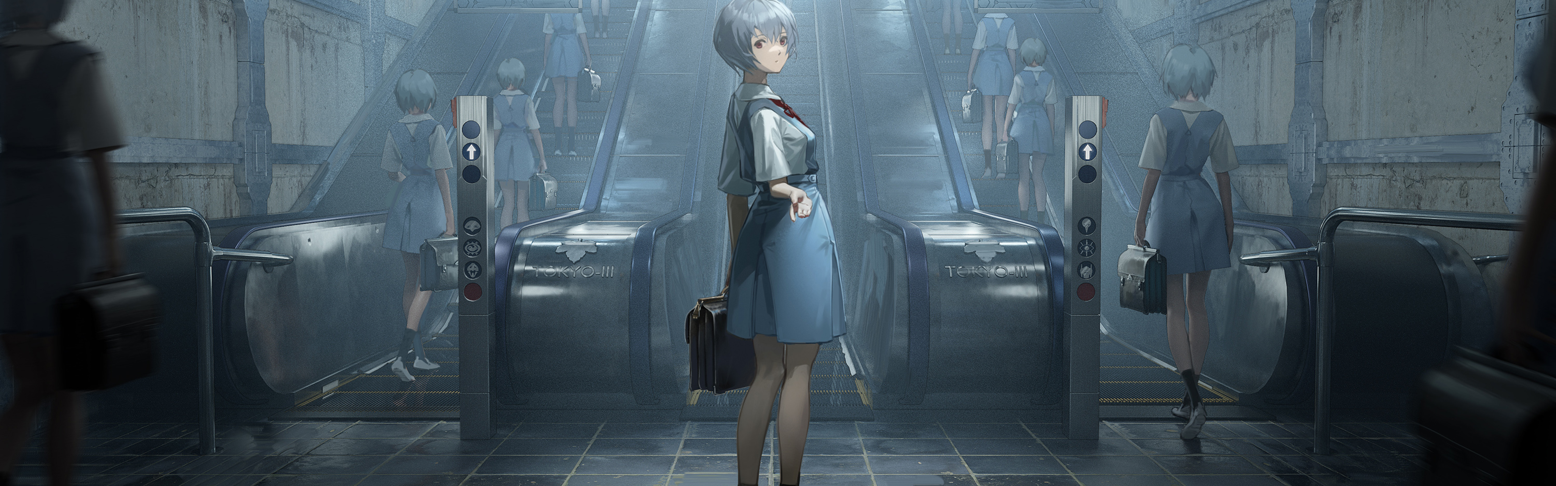 5120x1600 Resolution Rei Ayanami 4K 5120x1600 Resolution Wallpaper ...