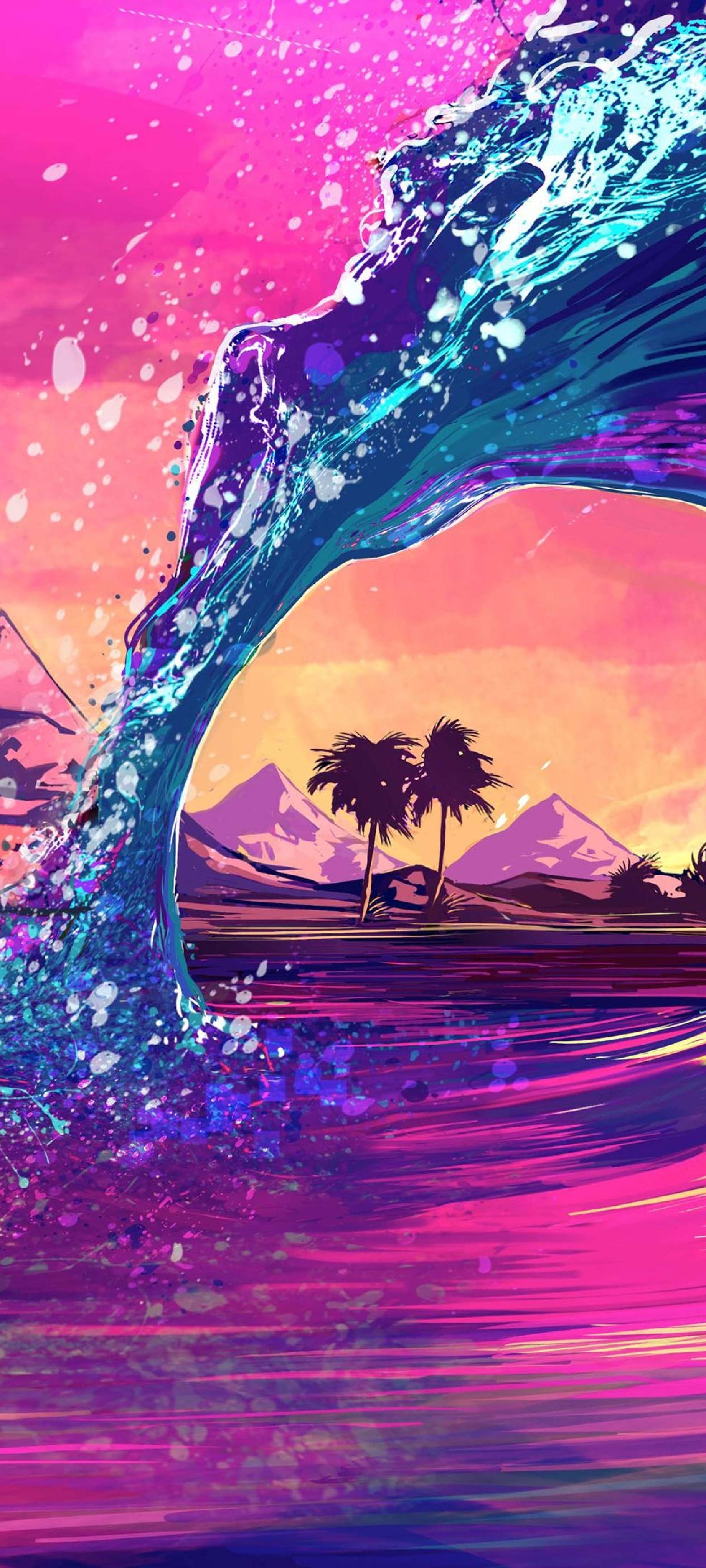 1840x4089 Resolution Retro Wave Ocean 1840x4089 Resolution Wallpaper ...