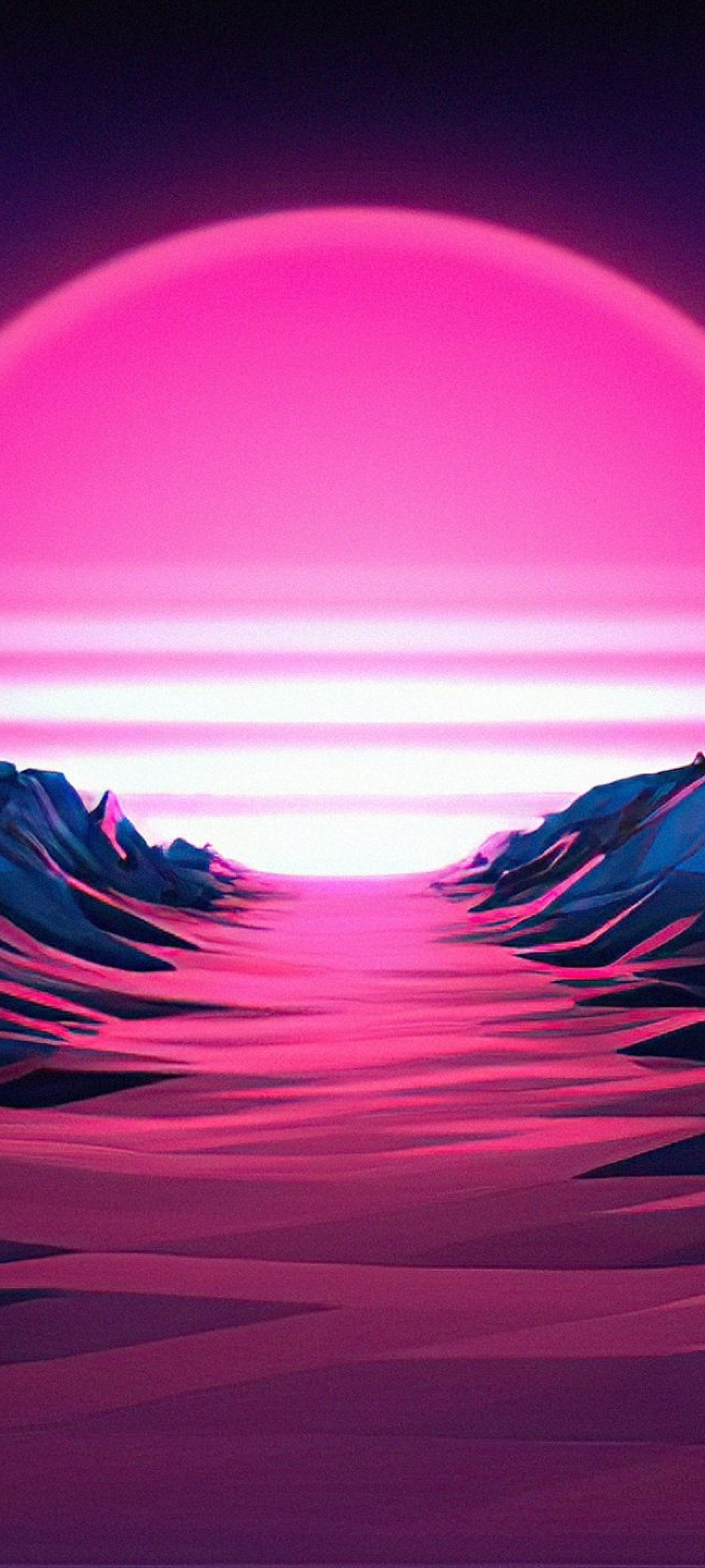 1728x3840 Resolution Retro Wave Sunrise Path 1728x3840 Resolution ...
