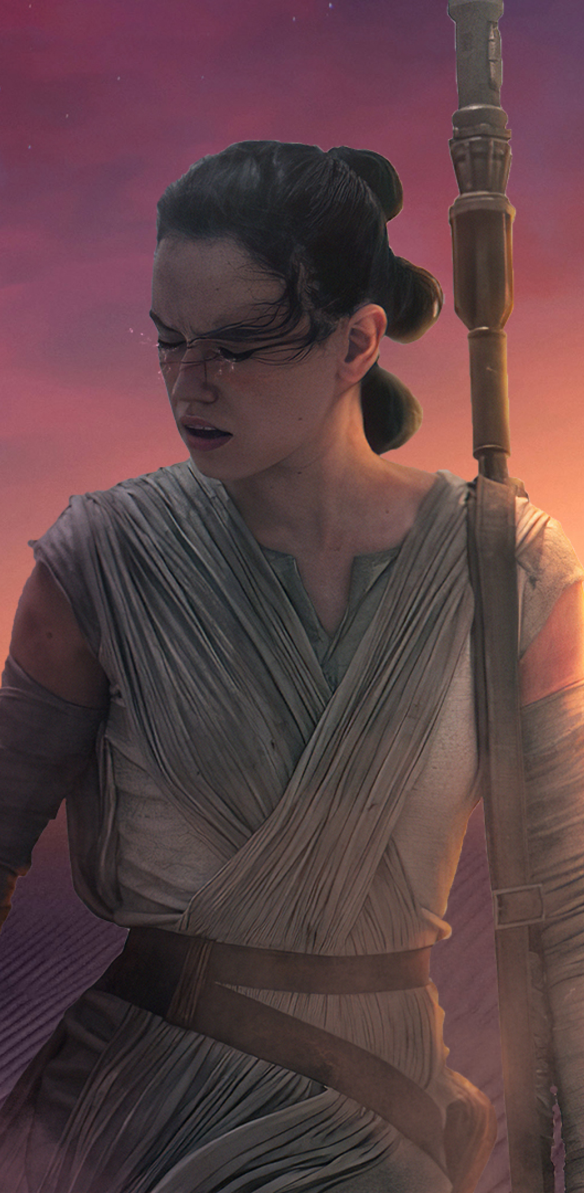 1176x2400 Resolution Rey Star Wars Crying Art 1176x2400 Resolution ...