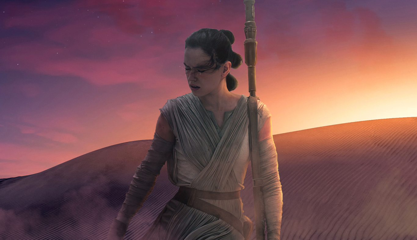 1366x786 Resolution Rey Star Wars Crying Art 1366x786 Resolution ...