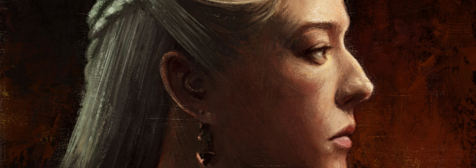 680x240 Rhaenyra Targaryen House of the Dragon Painting HD 680x240 ...