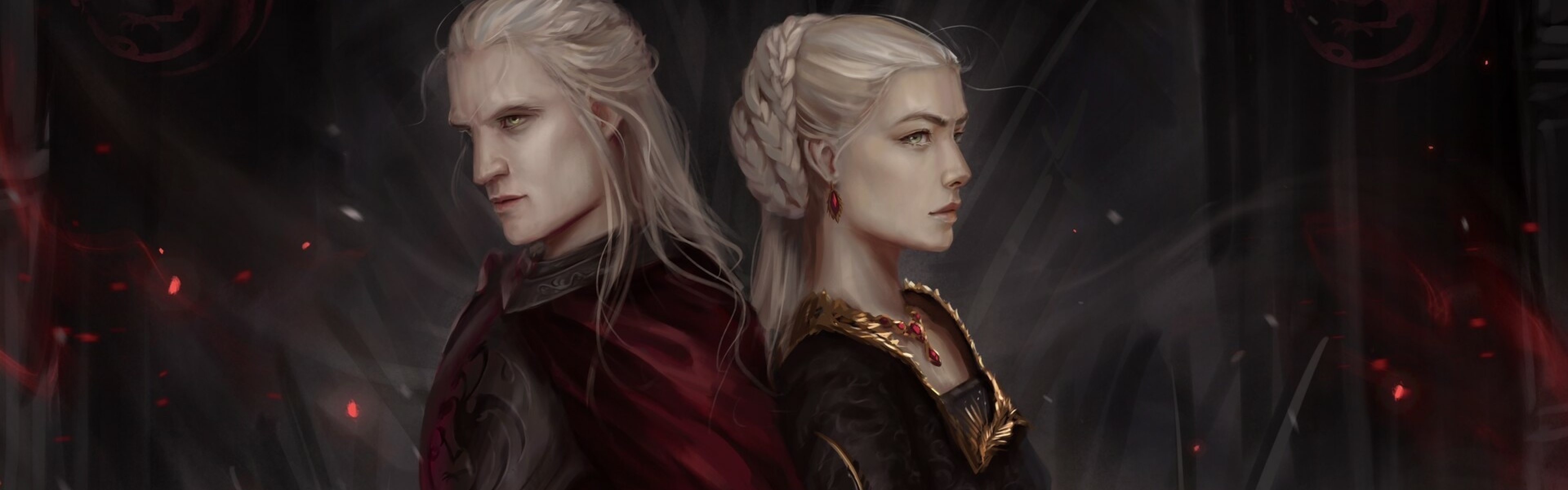 3840x1200 Resolution Rhaenyra x Daemon Targaryen Digital Art 3840x1200 ...