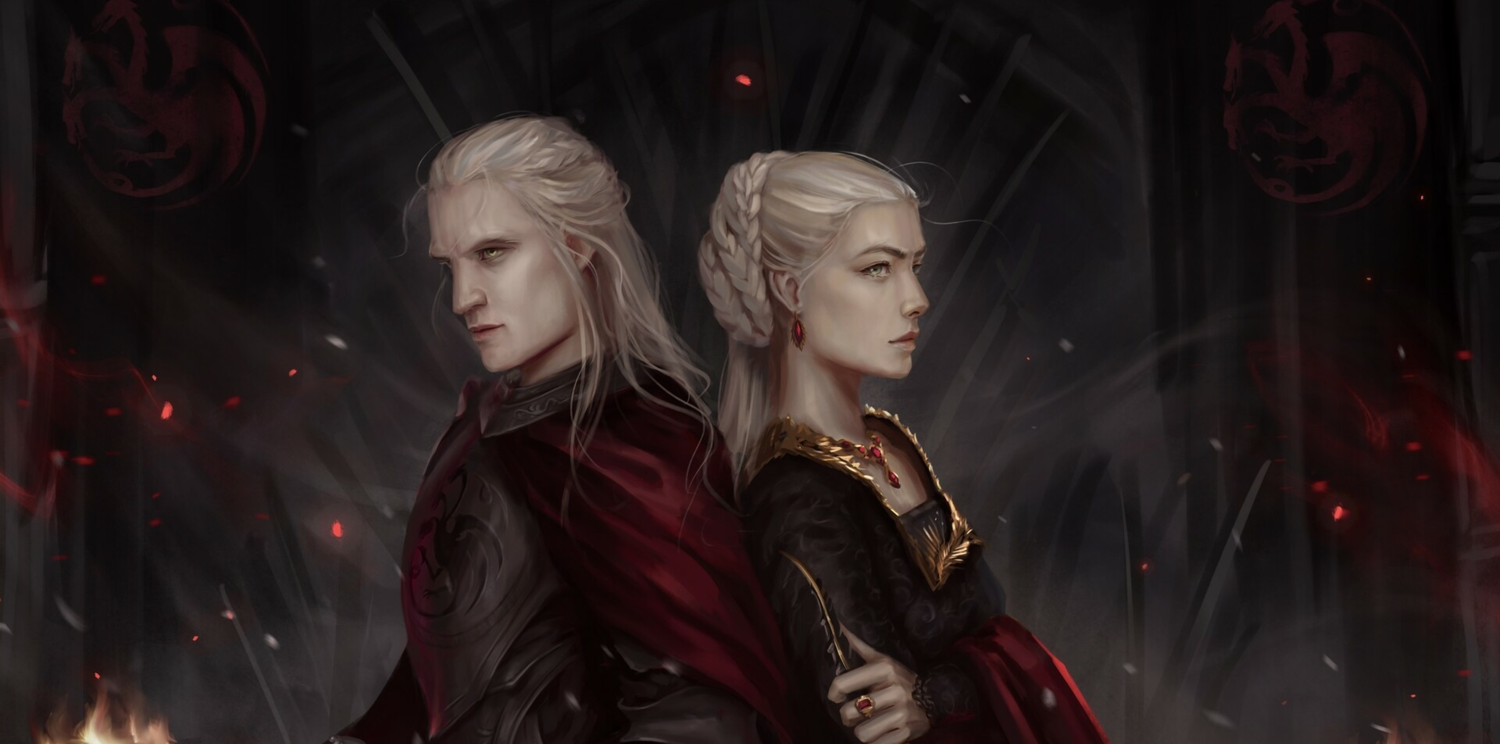 4840x2400 Resolution Rhaenyra x Daemon Targaryen Digital Art 4840x2400 ...