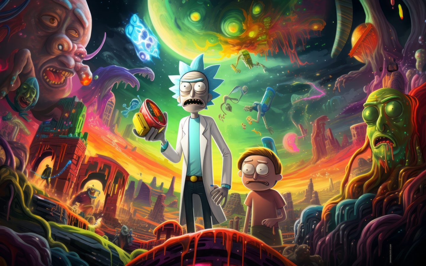 1440x900 Resolution Rick and Morty Aesthetic 1440x900 Wallpaper ...