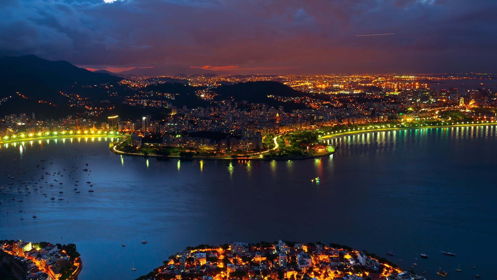 Rio De Janeiro Nightscape Wallpaper, HD City 4K Wallpapers, Images ...