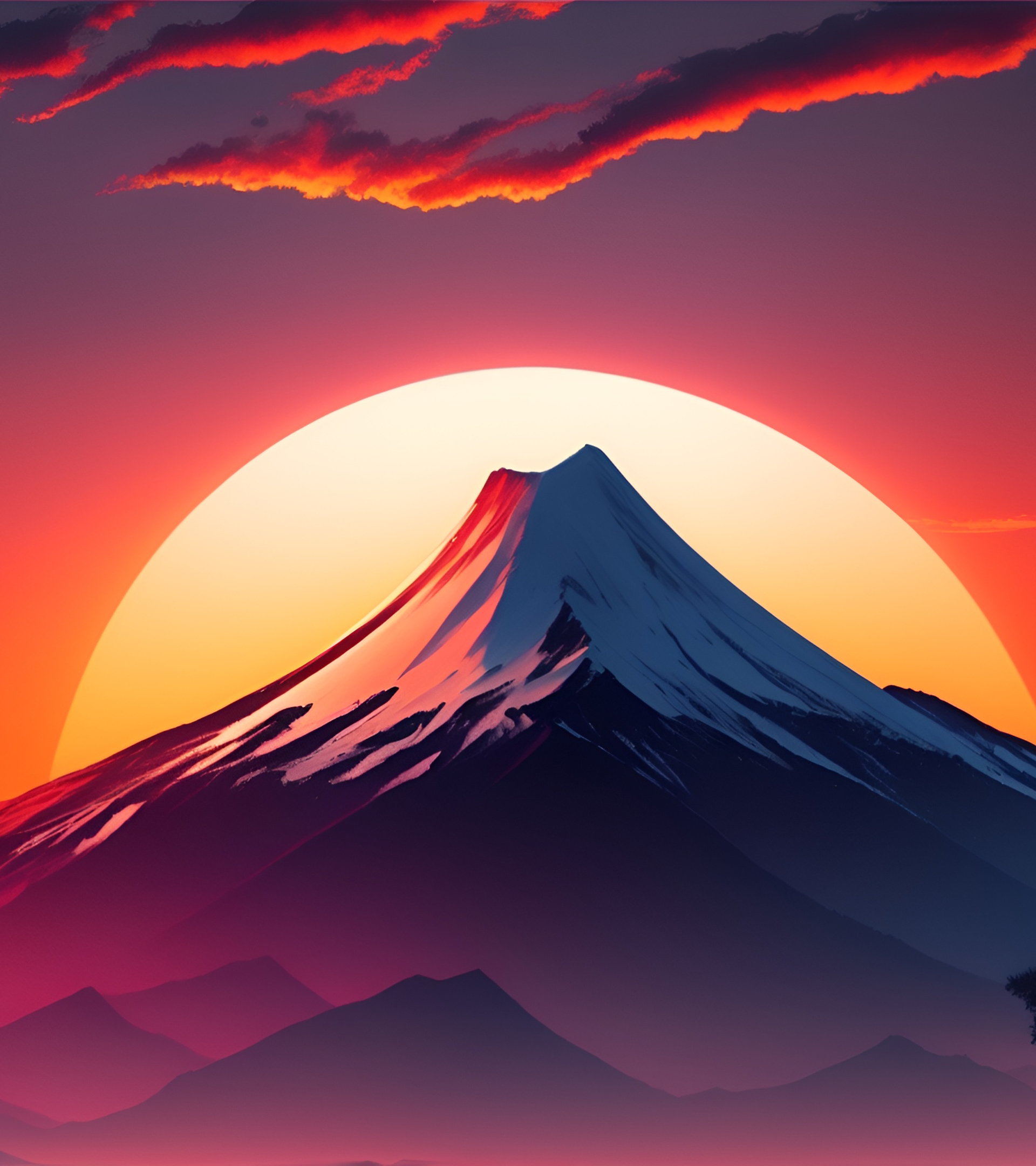 1920x2160 Resolution Rising Sun at Mountains 4K Background 1920x2160 ...