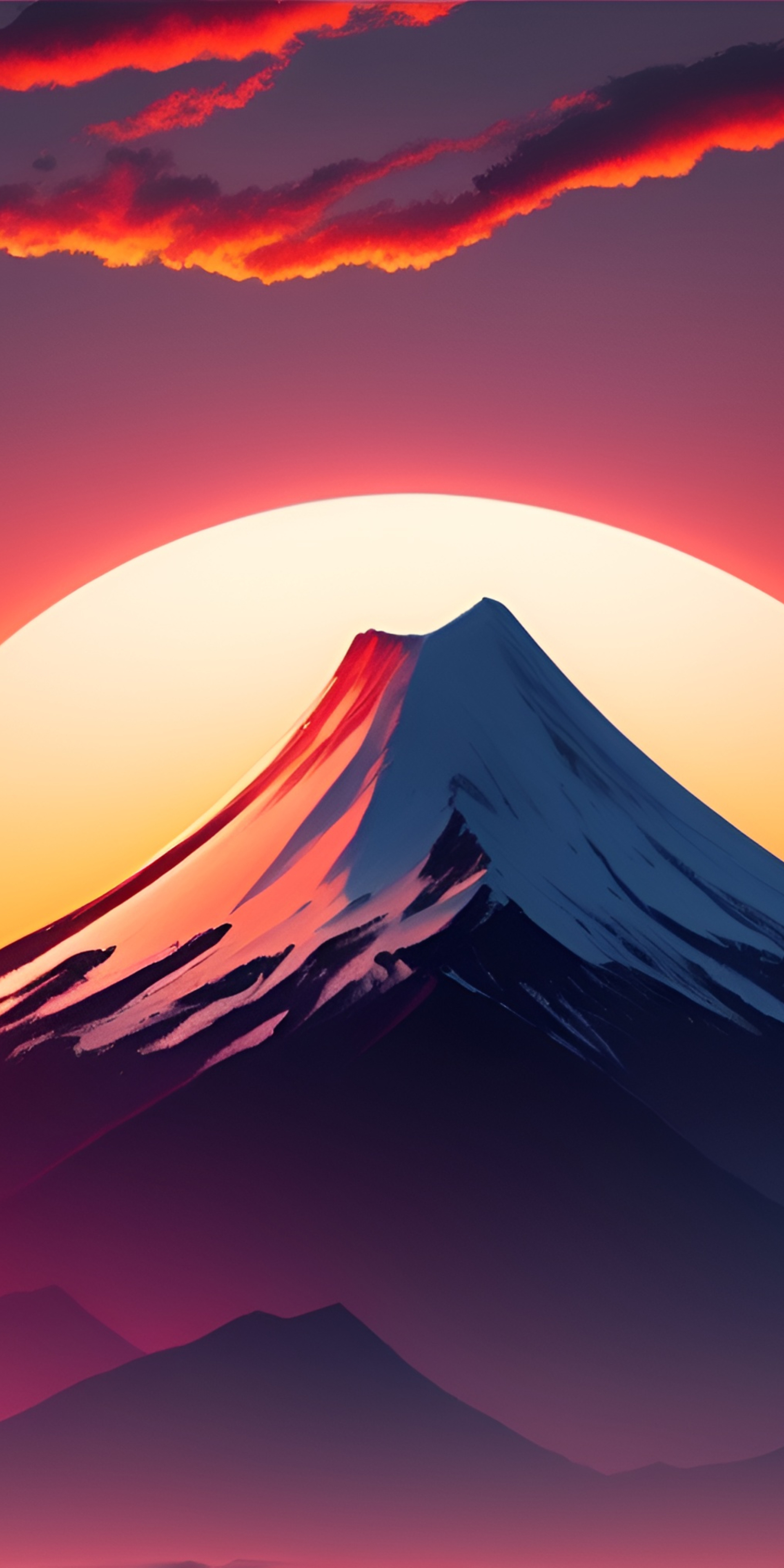 1920x3840 Resolution Rising Sun at Mountains 4K Background 1920x3840 ...