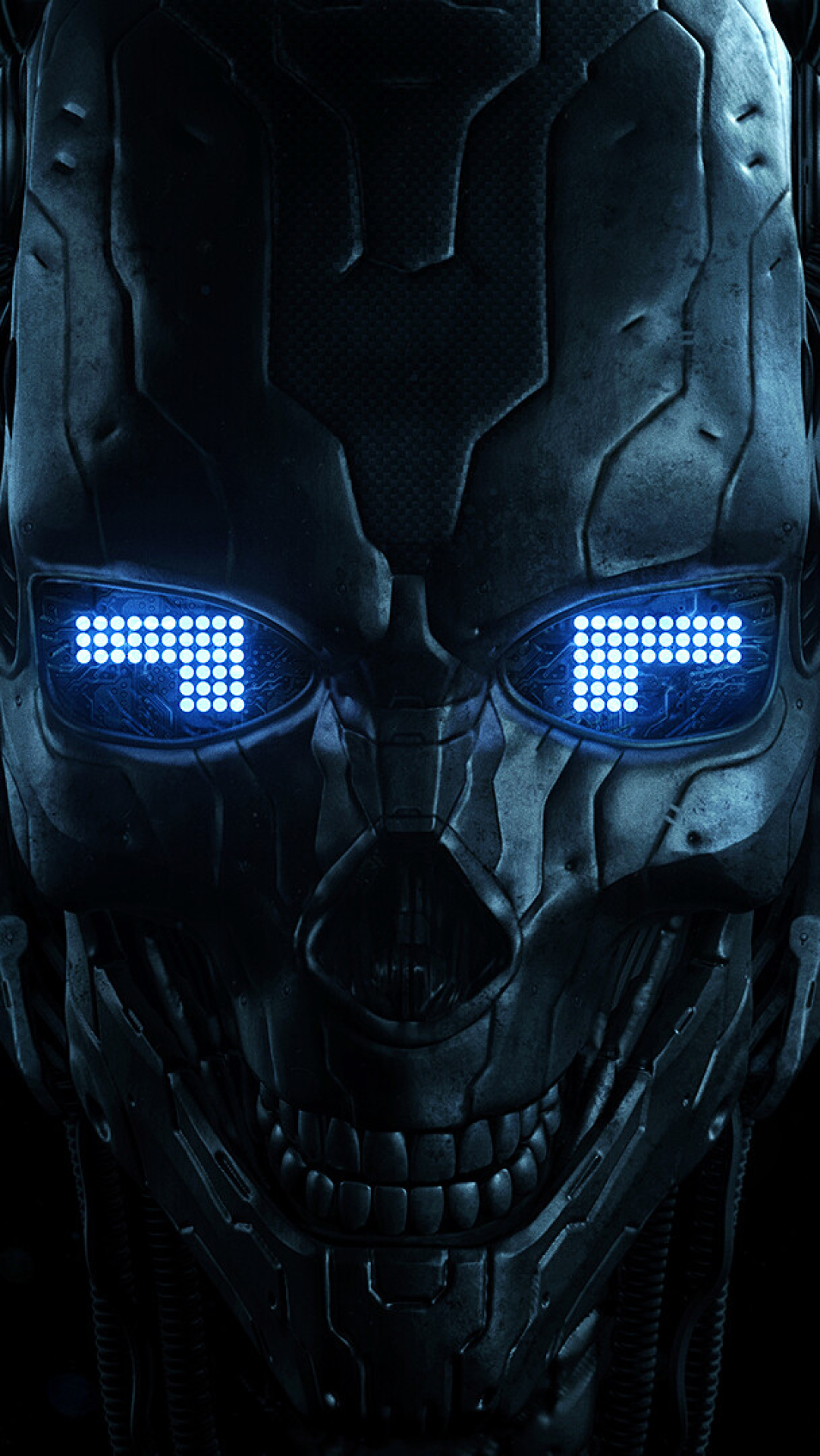 1081x1920 Resolution Robot Skull 1081x1920 Resolution Wallpaper ...