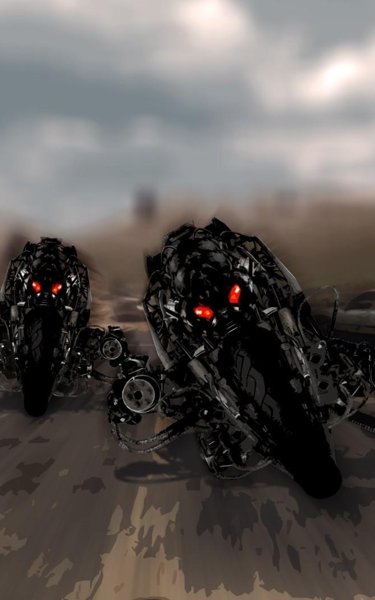 1200x1920 robots, motorcycles, road 1200x1920 Resolution Wallpaper, HD ...