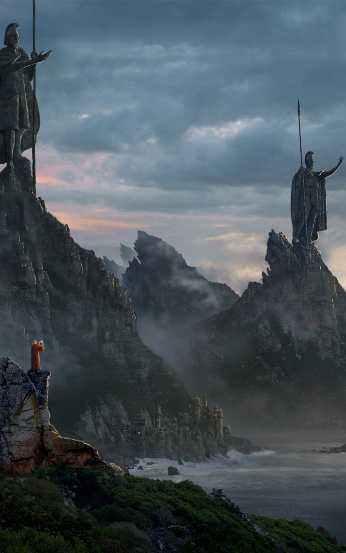 1200x1920 Resolution rocks, statues, coast 1200x1920 Resolution ...