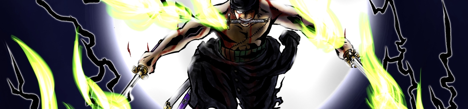 1644x384 Resolution Roronoa Zoro HD One Piece Fight Art 1644x384 ...