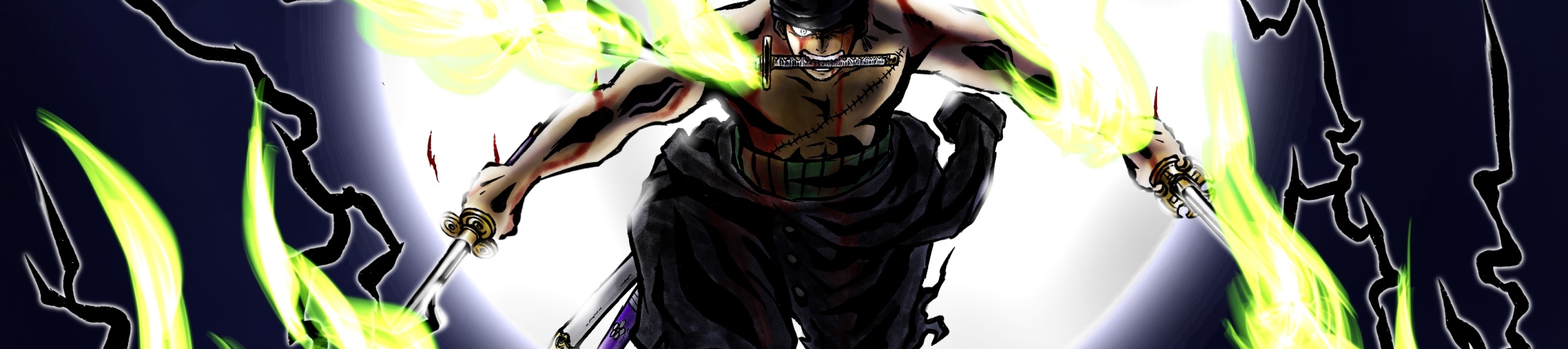 3440x768 Resolution Roronoa Zoro HD One Piece Fight Art 3440x768 ...
