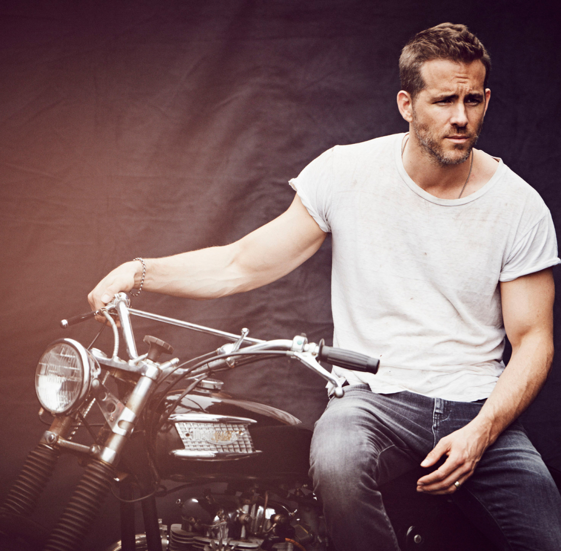 1100x1080 ryan reynolds, actor, motorcycle 1100x1080 Resolution ...