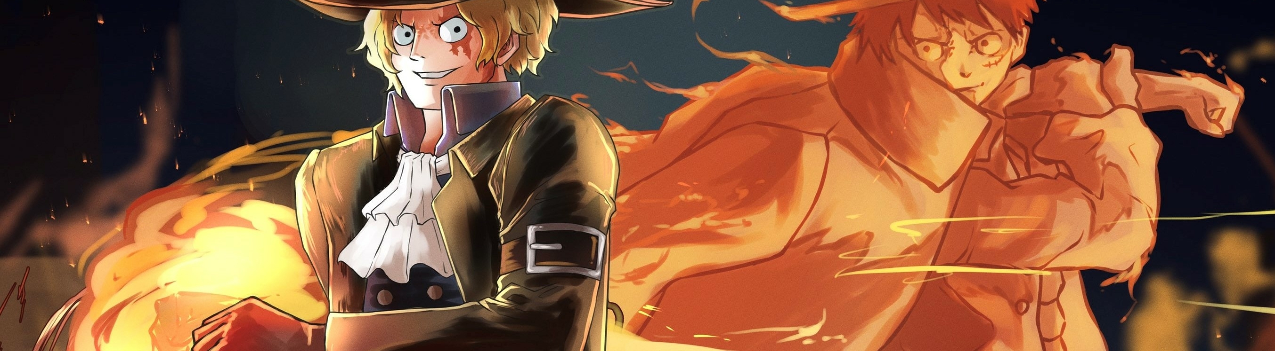 5220x1440 Resolution Sabo HD One Piece Art 5220x1440 Resolution ...