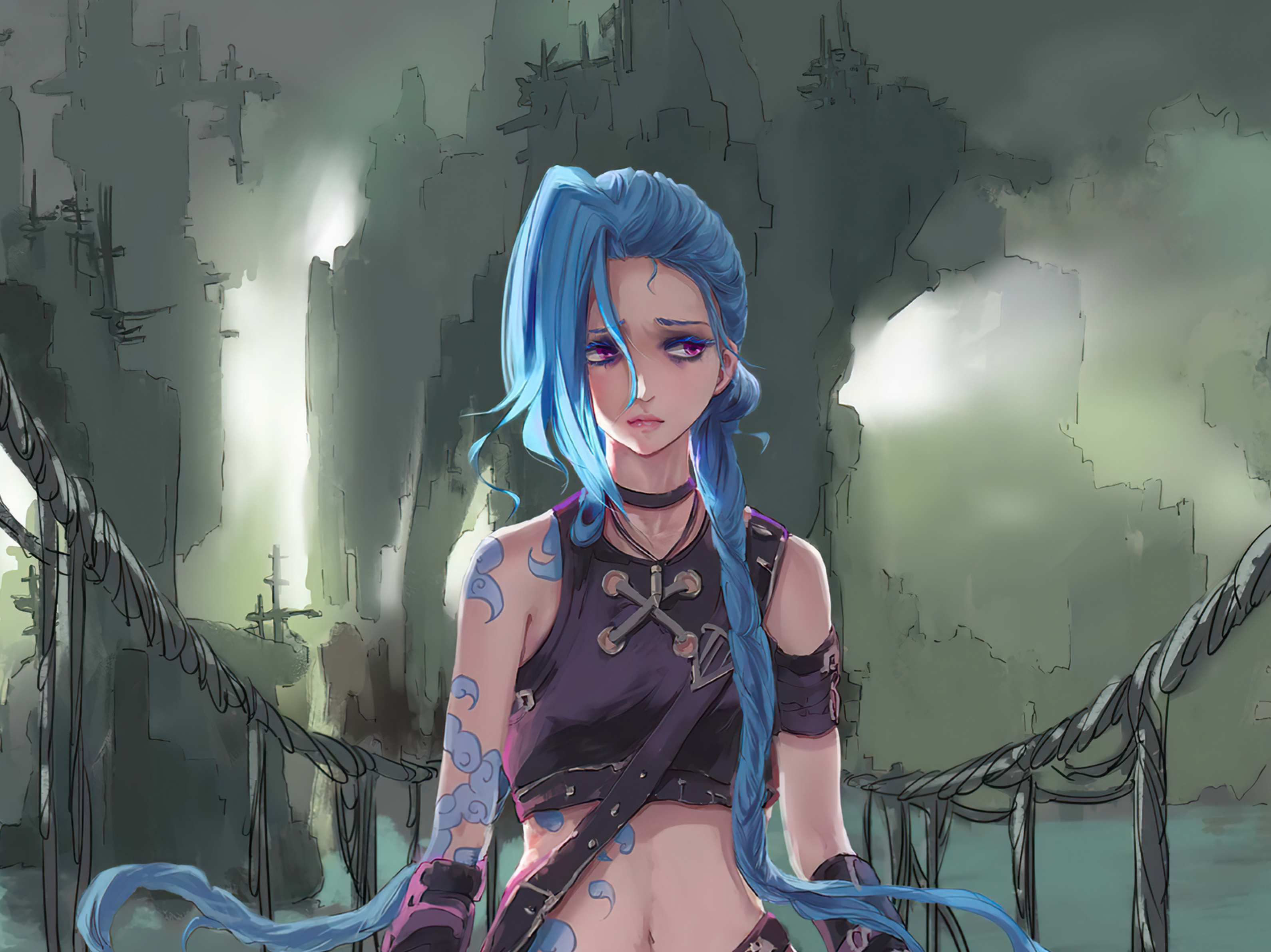 3180x2383 Resolution Sad Jinx Arcane League Of Legends 3180x2383 ...
