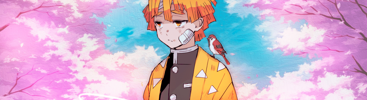 1235x338 Resolution Sad Zenitsu Agatsuma Painting 1235x338 Resolution ...