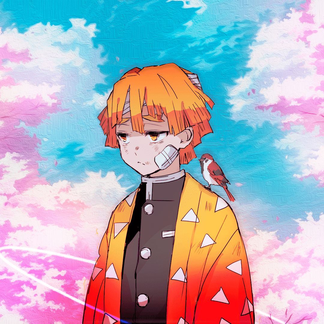1080x1080 Sad Zenitsu Agatsuma Painting 1080x1080 Resolution Wallpaper ...