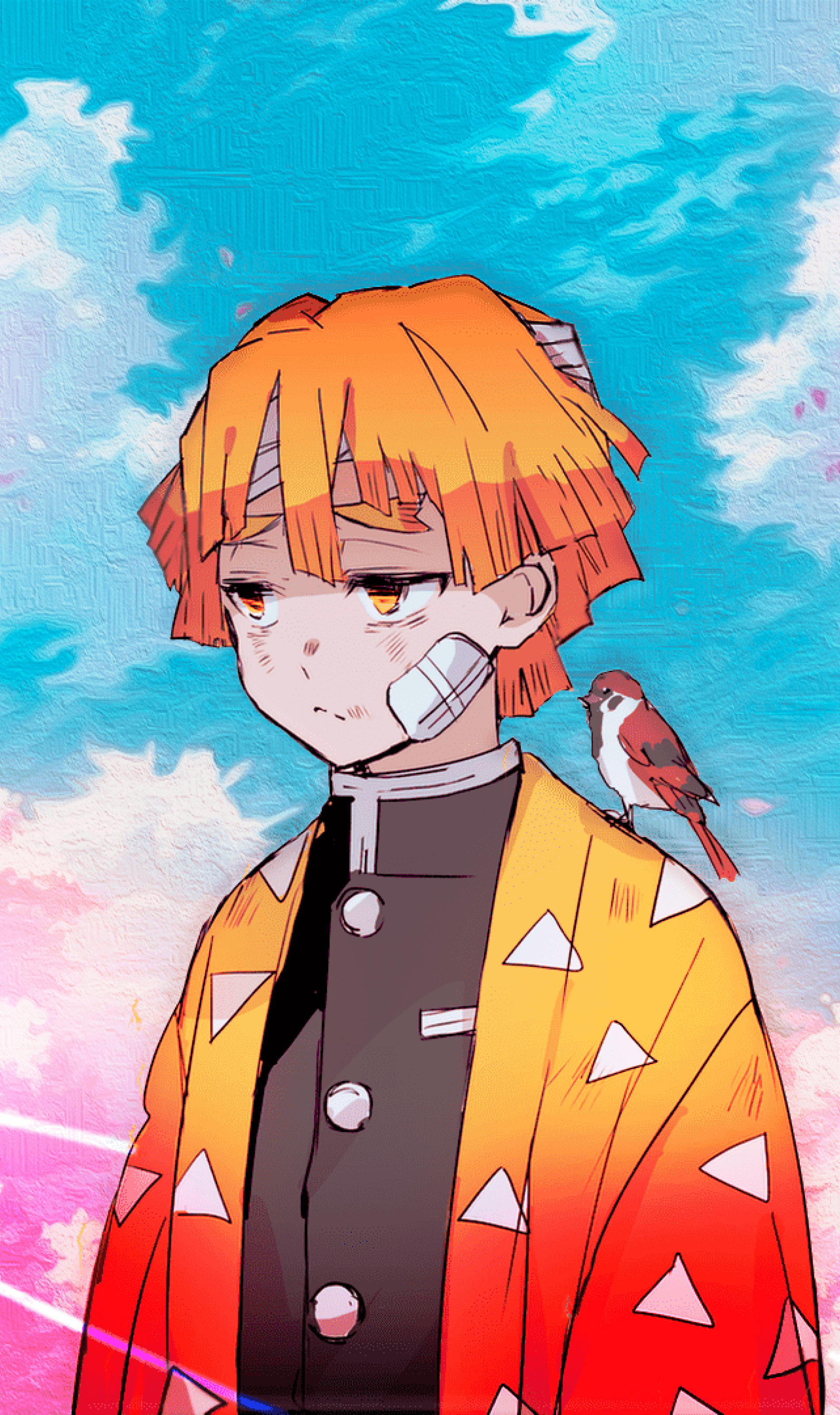 1900x3200 Resolution Sad Zenitsu Agatsuma Painting 1900x3200 Resolution ...