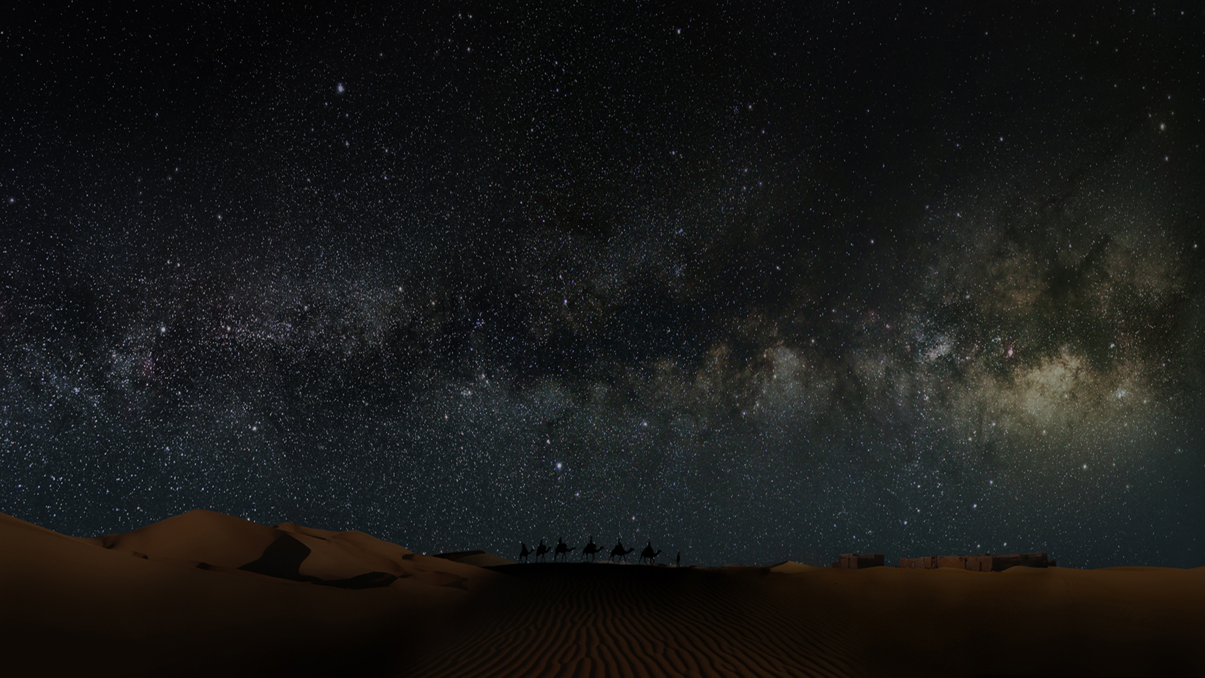3840x2160 Sahara Desert in Scenery Night 4K Wallpaper, HD Nature 4K ...