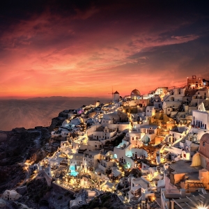 300x300 Resolution Santorini at Night 300x300 Resolution Wallpaper ...