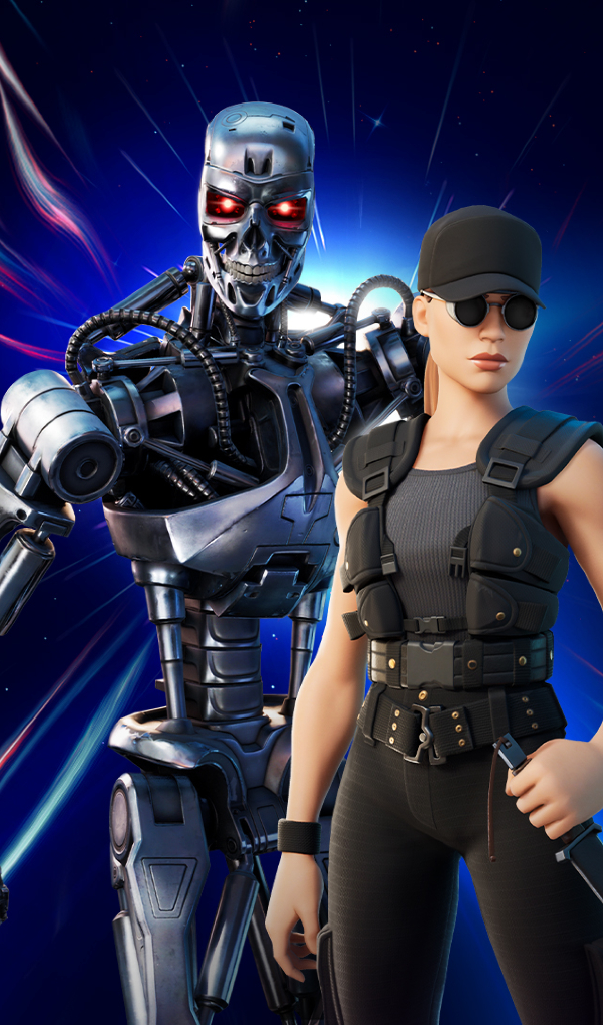 1200x2040 Sarah Connor and Terminator 800 Fortnite 1200x2040 Resolution ...