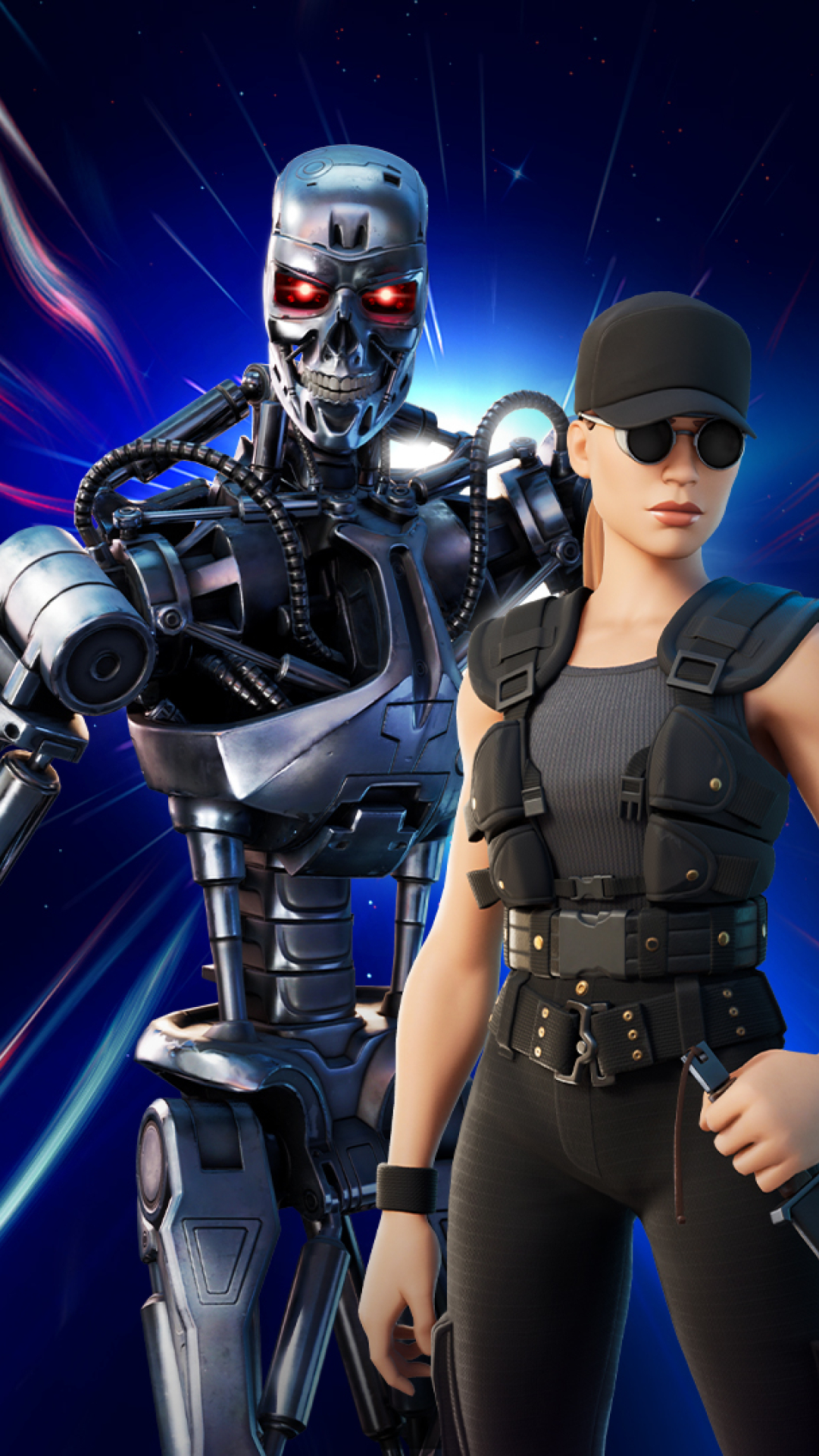1081x1920 Resolution Sarah Connor and Terminator 800 Fortnite 1081x1920 ...