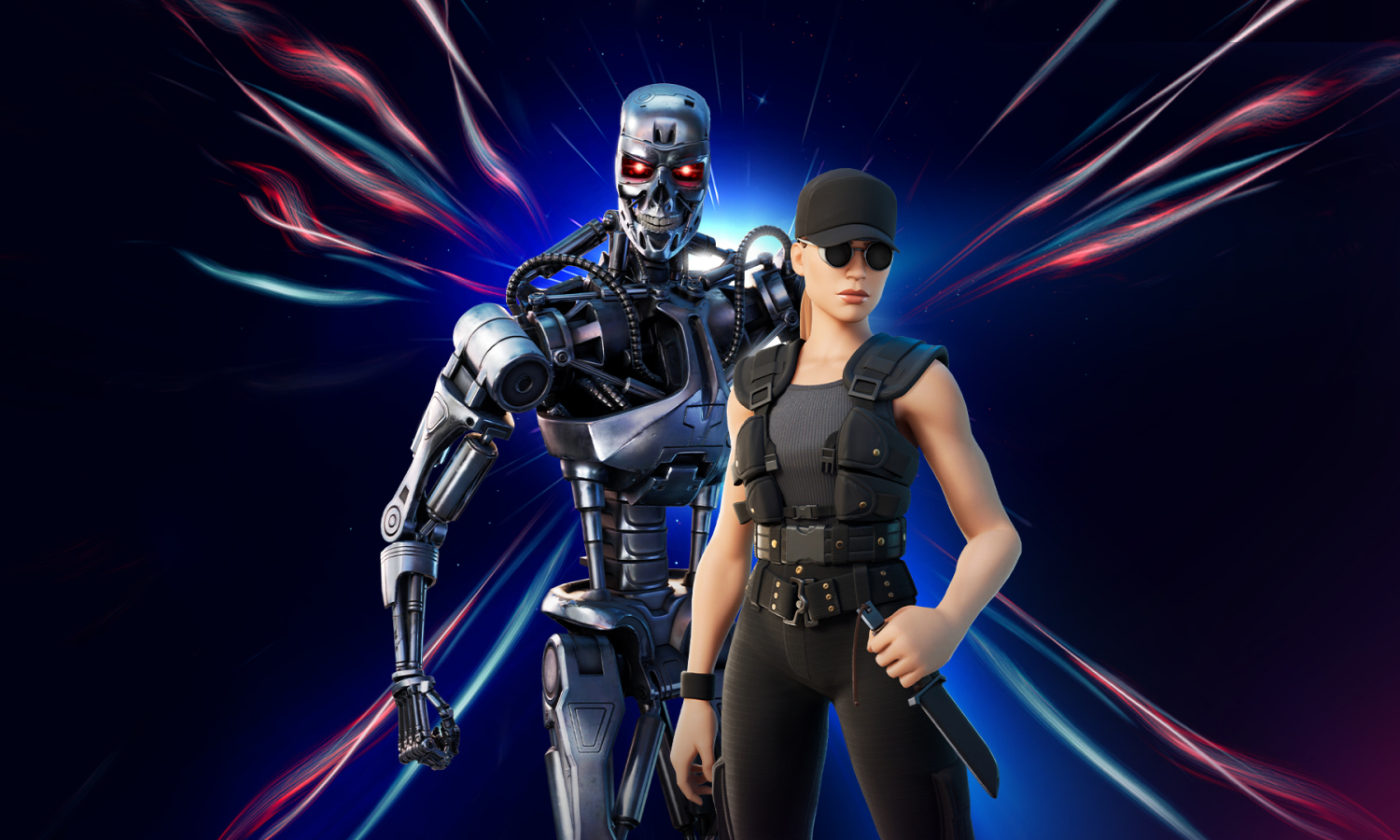 1500x900 Resolution Sarah Connor and Terminator 800 Fortnite 1500x900 ...