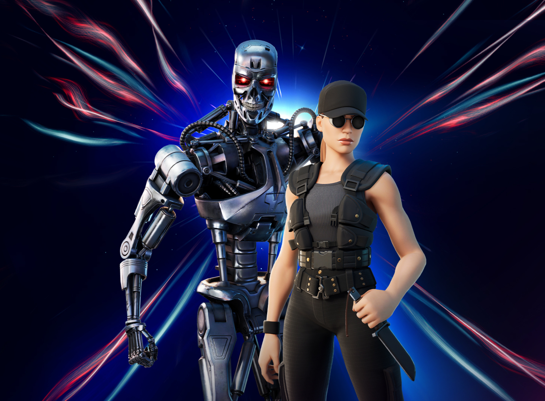 1900x1400 Sarah Connor and Terminator 800 Fortnite 1900x1400 Resolution ...