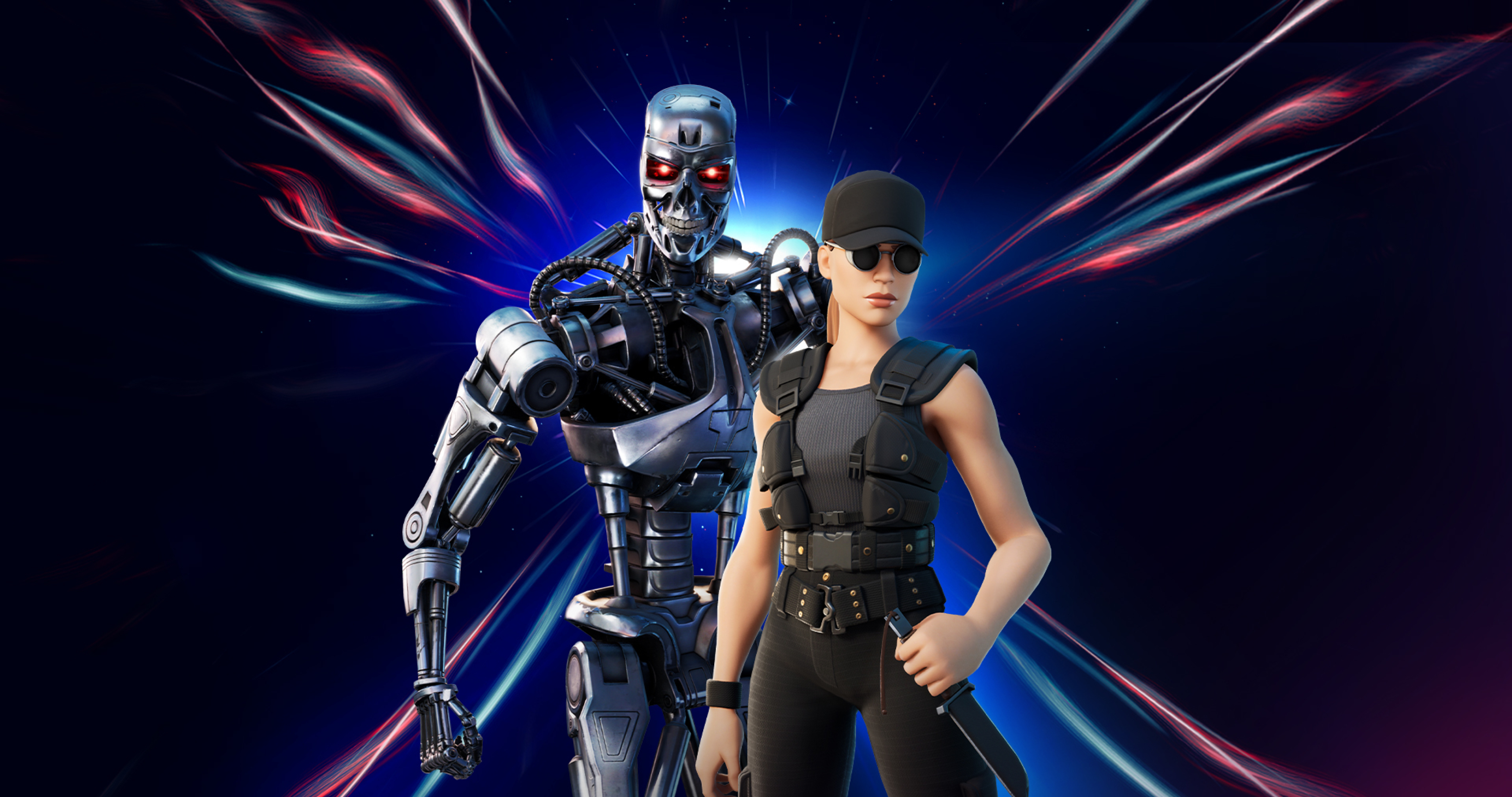 4096x2160 Resolution Sarah Connor and Terminator 800 Fortnite 4096x2160 ...