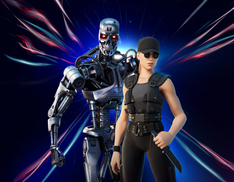 900x700 Resolution Sarah Connor and Terminator 800 Fortnite 900x700 ...