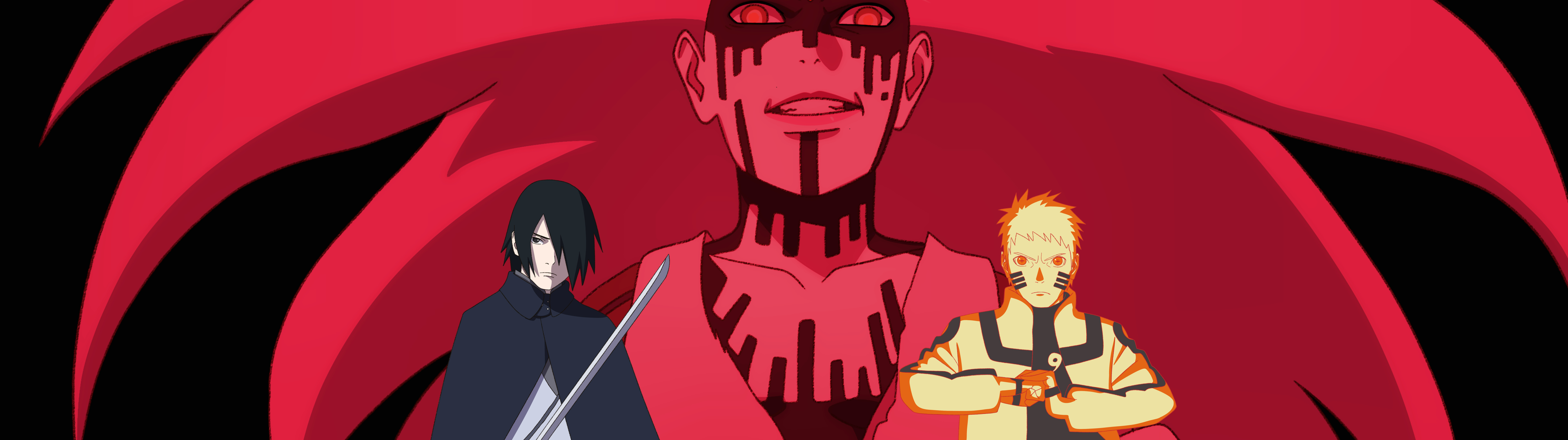 3840x1080 Resolution Sasuke Uchiha x Naruto Uzumaki Boruto 8k 3840x1080 ...