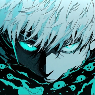 320x320 Resolution Satoru Gojo Cool Jujutsu Kaisen Acid Cyan 320x320 ...