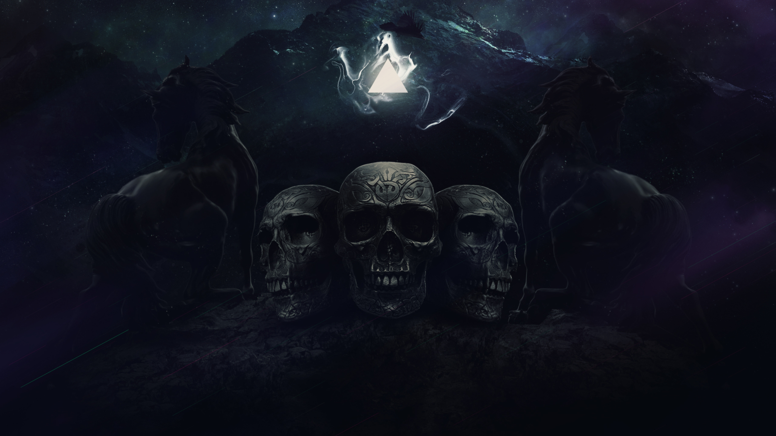 1600x900 Scary Skulls 1600x900 Resolution Wallpaper, HD Fantasy 4K ...
