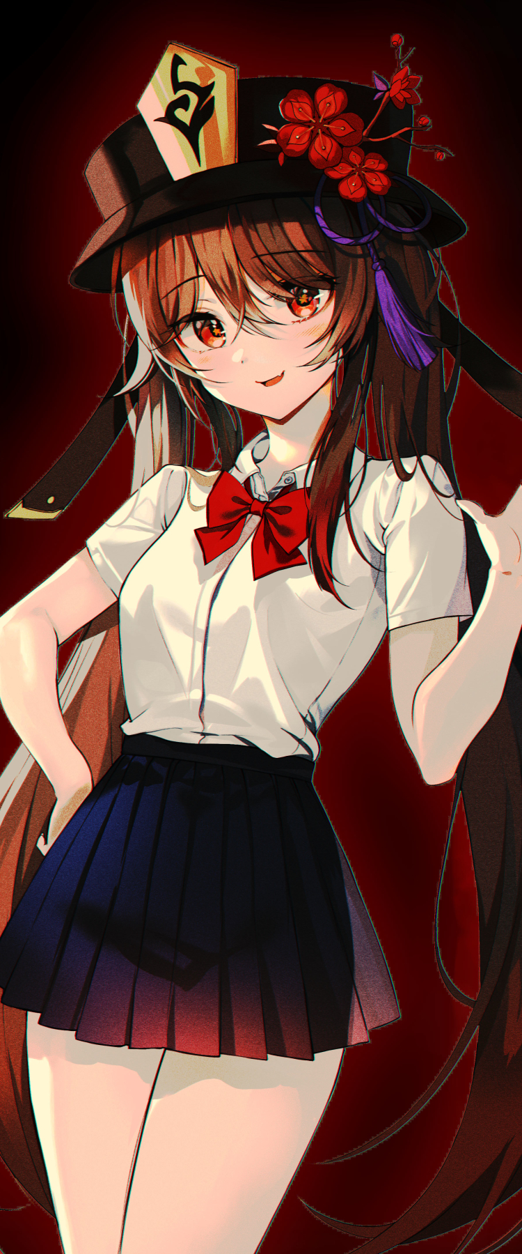 750x1800 Schoolgirl Hu Tao Genshin Impact 8K 750x1800 Resolution ...