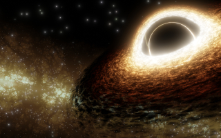 320x200 Resolution Sci Fi Black Hole HD Glowing Space 320x200 ...
