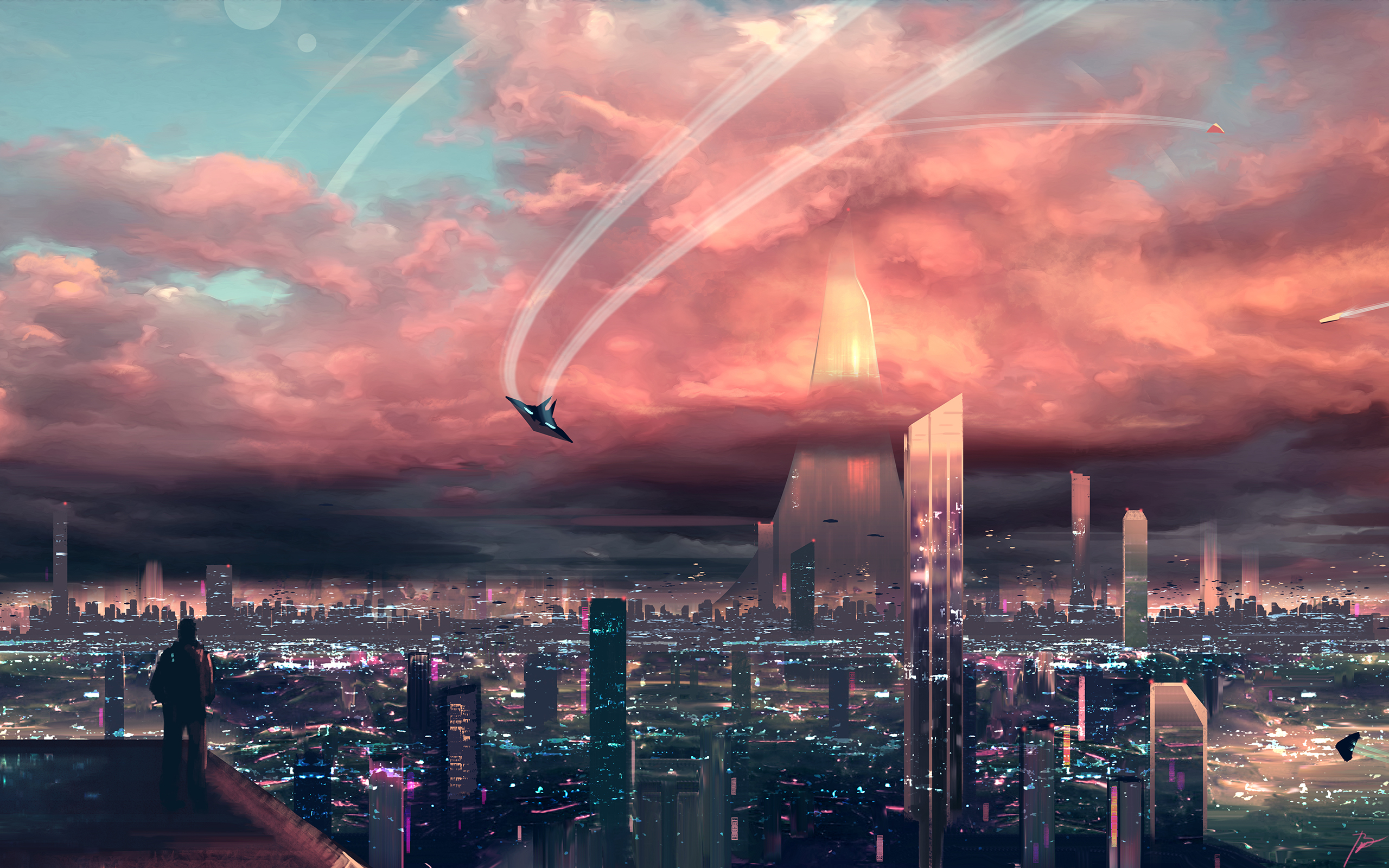 3840x216001945 Sci Fi City View HD 3840x216001945 Resolution Wallpaper ...