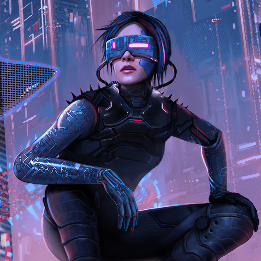 900x900 Resolution Sci Fi Cyberpunk 4k Woman 900x900 Resolution ...