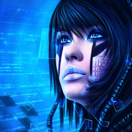 512x512 sci-fi, girl, face 512x512 Resolution Wallpaper, HD Fantasy 4K ...