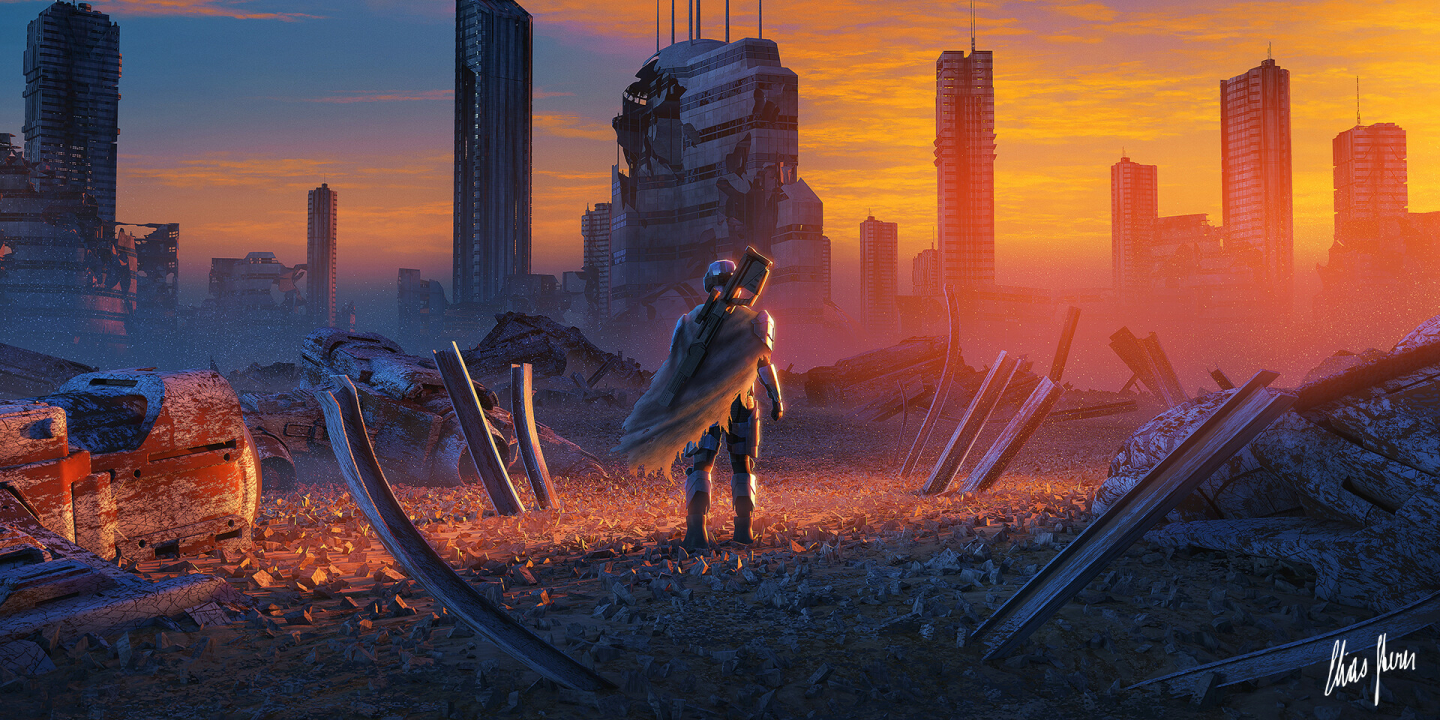 1440x720 Resolution Sci Fi in Post Apocalyptic HD 2022 Digital Art ...