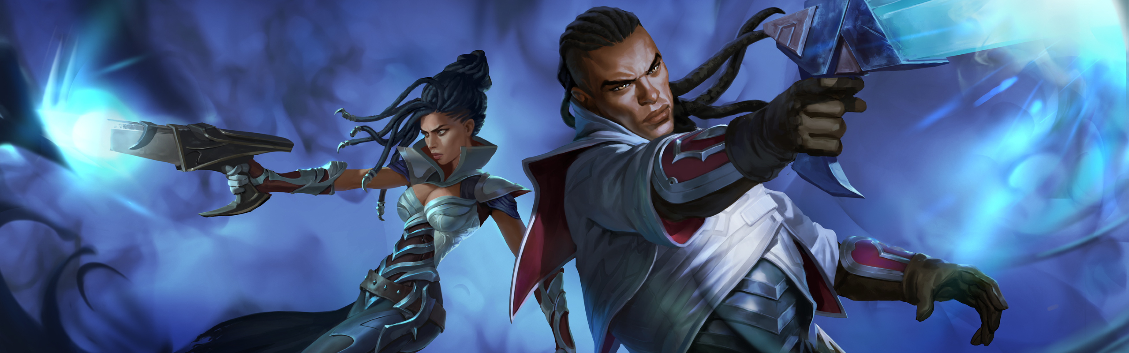 3840x1200 Resolution Senna and Lucian League of Legends 3840x1200 ...