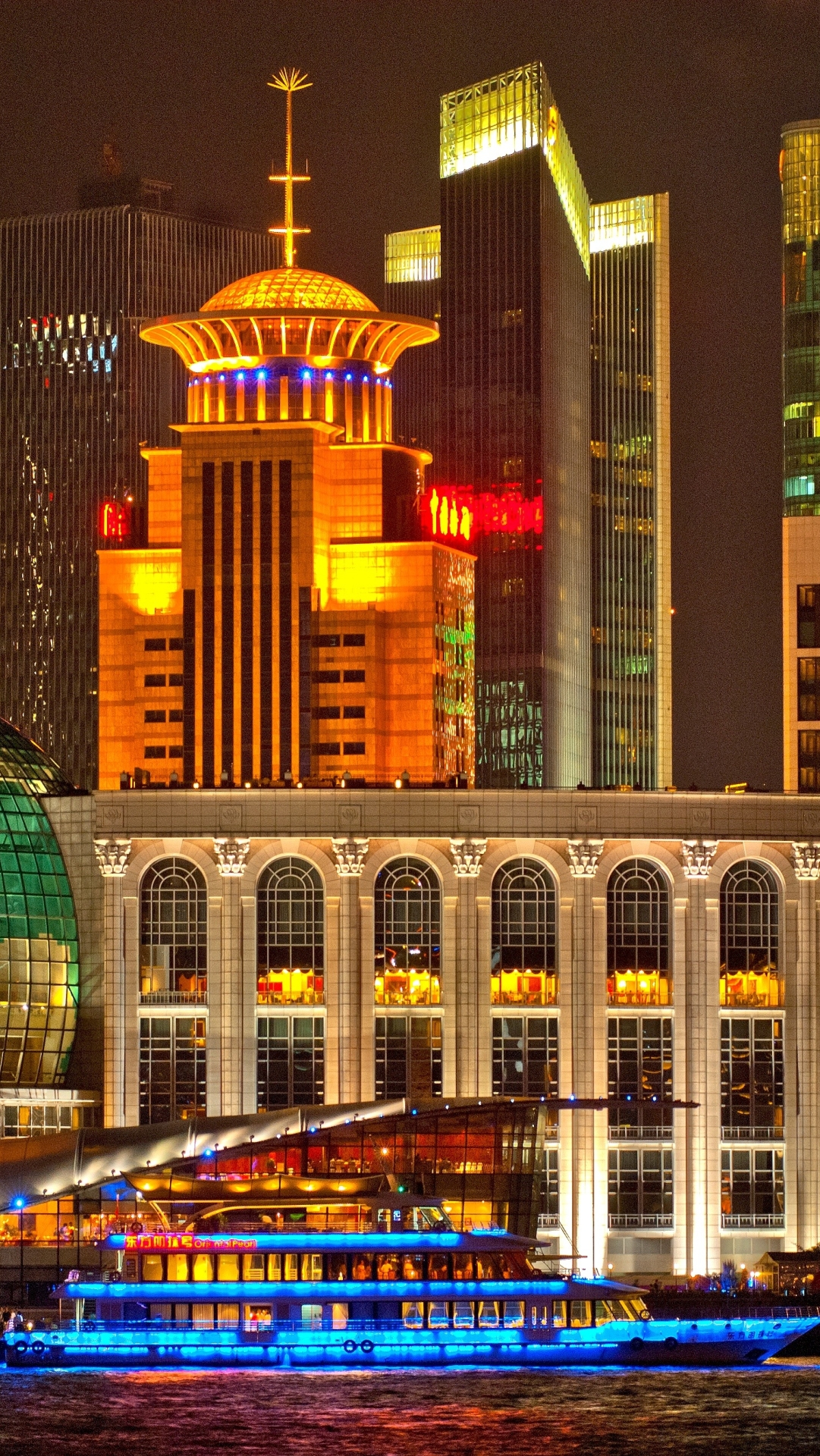 1081x1920 Resolution shanghai, building, night 1081x1920 Resolution ...