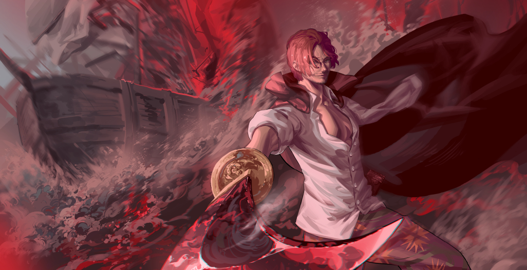 1026x526 Shanks 4K One Piece illustration 1026x526 Resolution Wallpaper ...