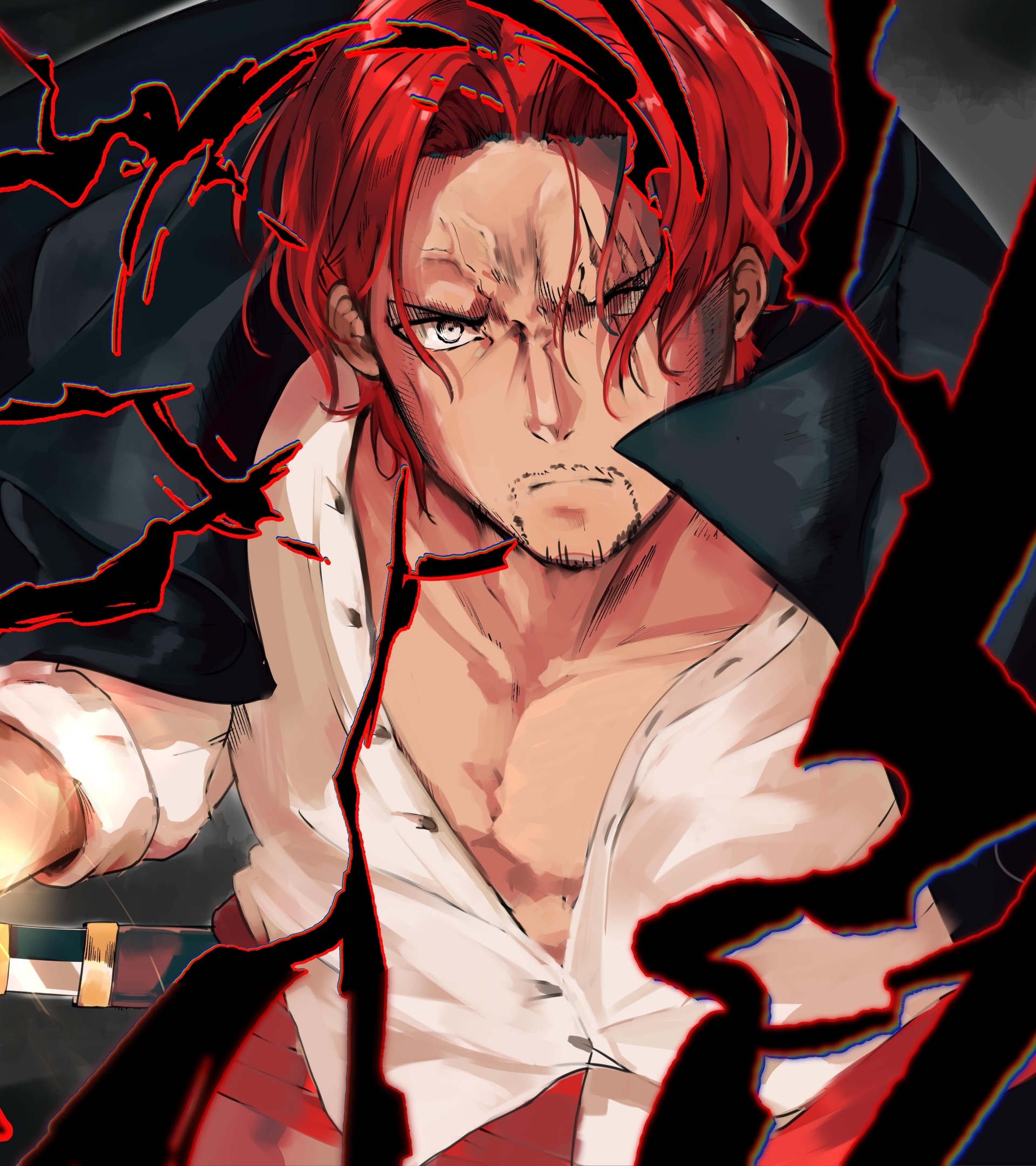 1920x2160 Resolution Shanks 8K One Piece Art 1920x2160 Resolution ...