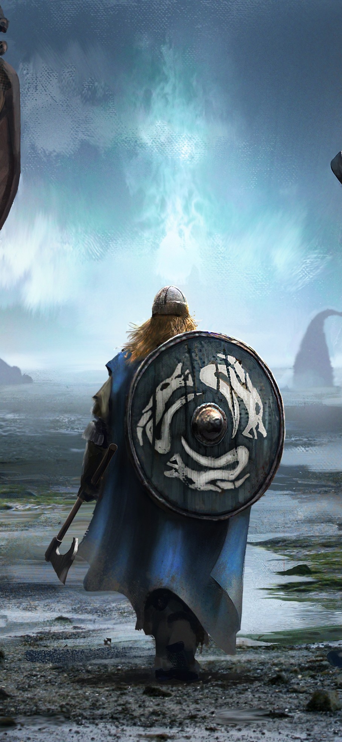 1179x2556 Resolution Shield Warrior Viking Fantasy Art 1179x2556 ...